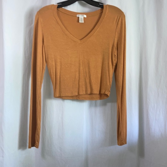 Bozzolo | Tops | Bozzolo Mustard Long Sleeve Crop Top | Poshmark